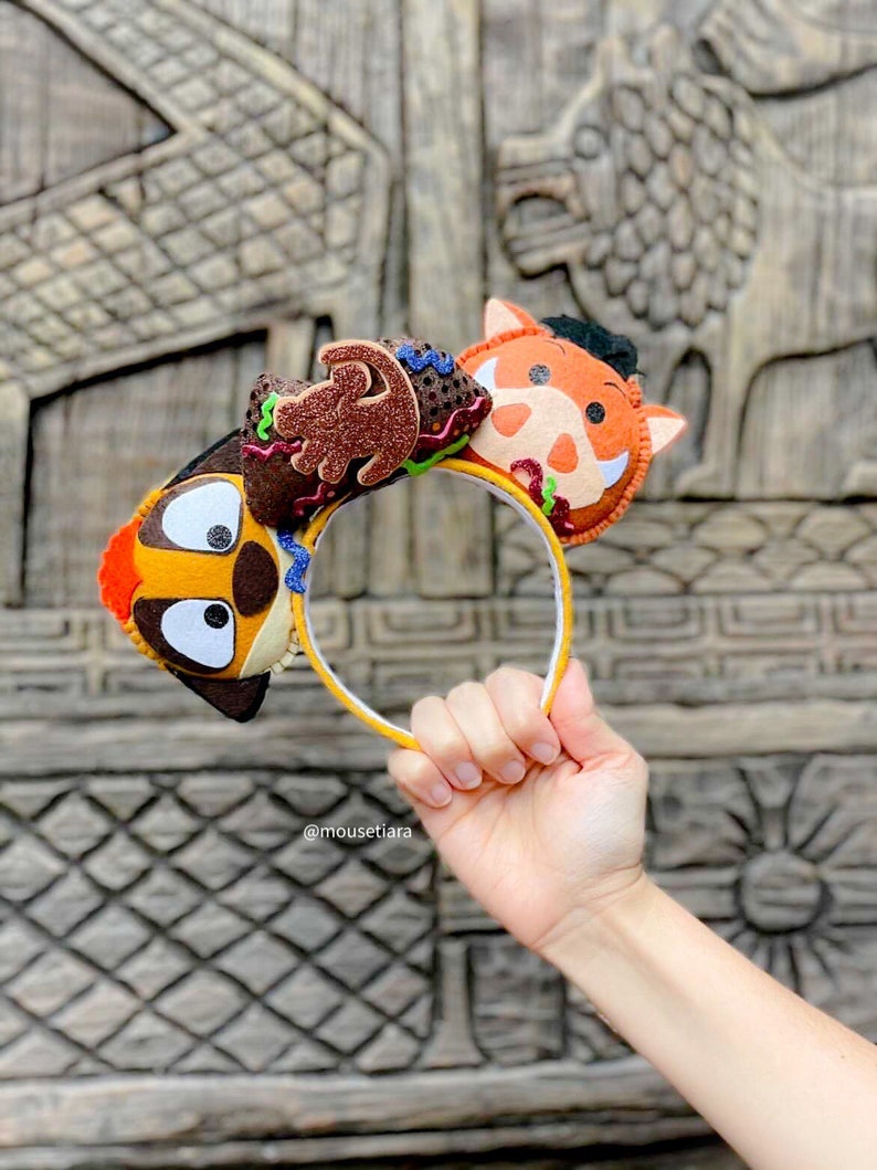 Mickey Ears Lion King Pumba Timon Mouse Ears Diadema / Jungle - Etsy España