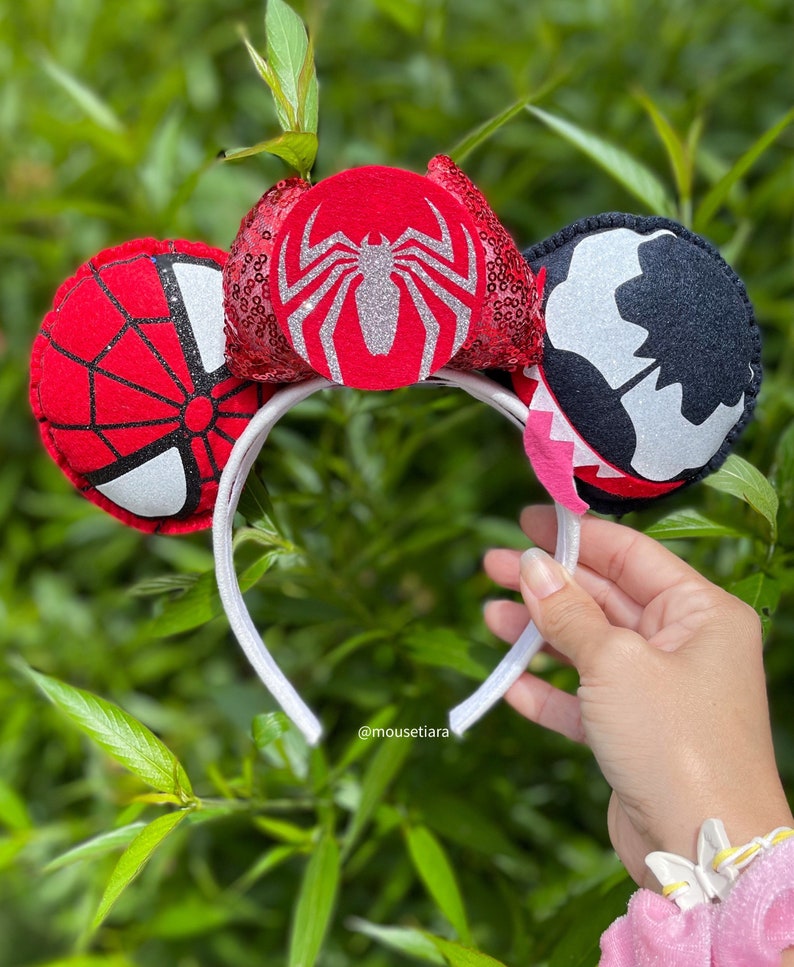 Mickey Ears Marvel Spiderman Venom Mickey Mouse Ears Headband - Etsy