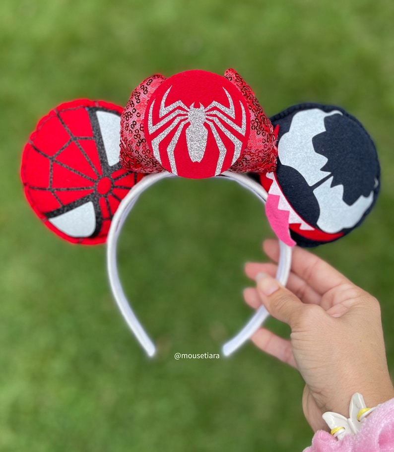 Mickey Ears Marvel Spiderman Venom Mickey Mouse Ears Headband - Etsy