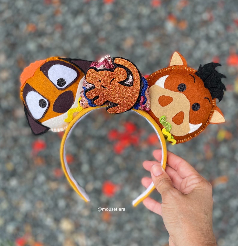 Mickey Ears Lion King Pumba Timon Mouse Ears Headband Jungle - Etsy
