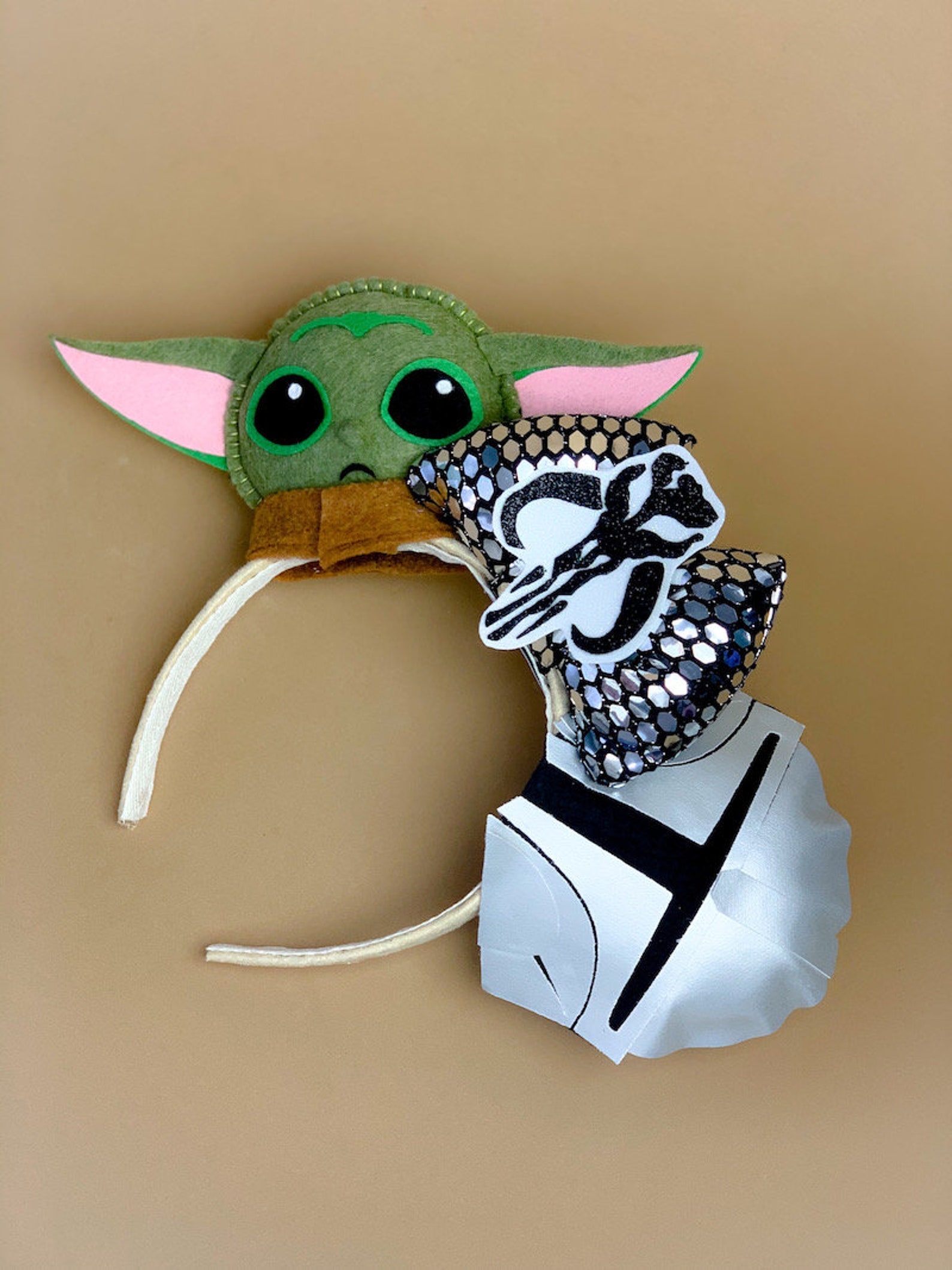 Mickey Ears Grogu Baby Yoda Mandalorian Inspired Mouse Ears Headband ...