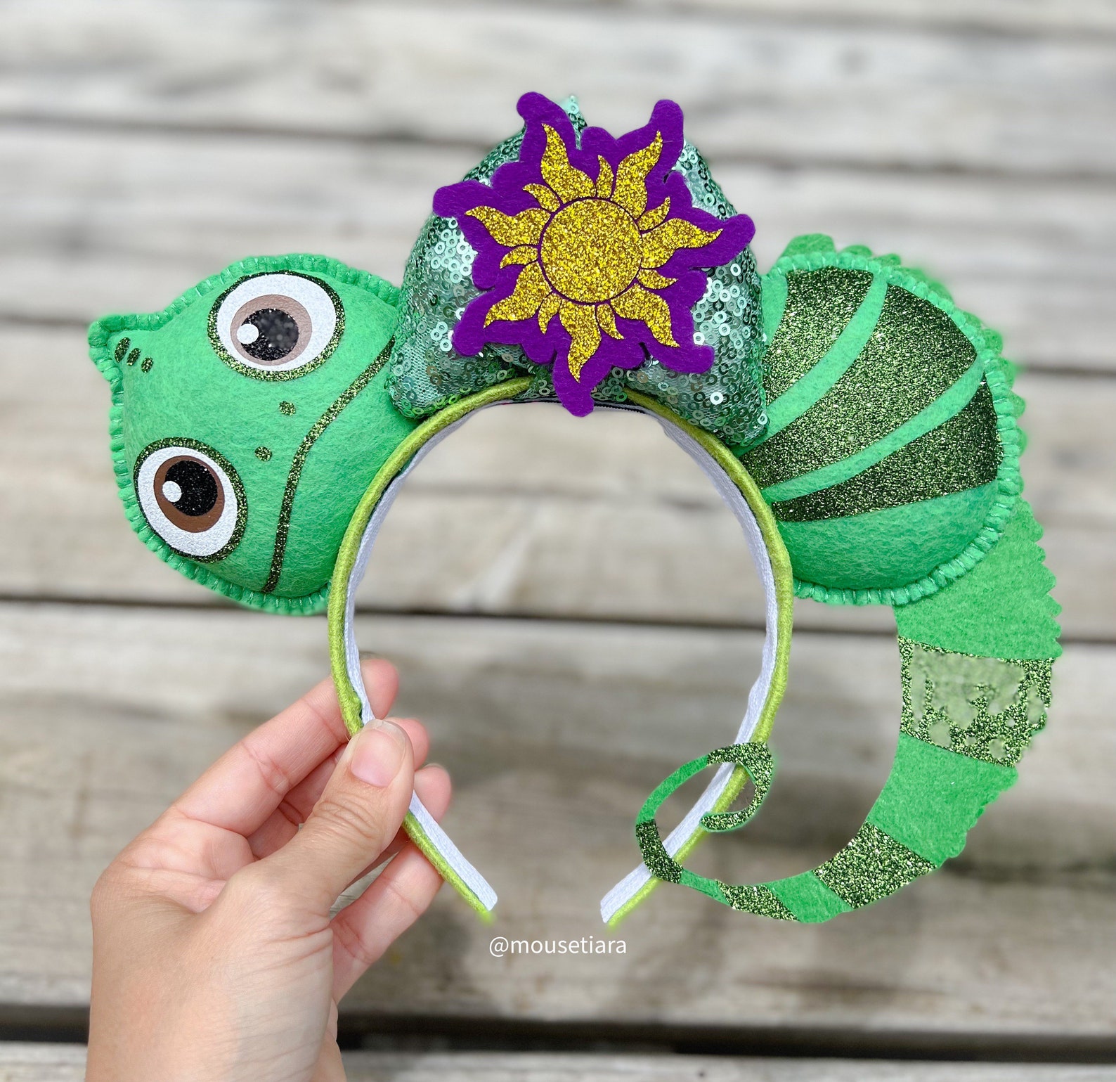 Mickey Ears Tangled Pascal the Chameleon Inspired Mickey Mouse - Etsy