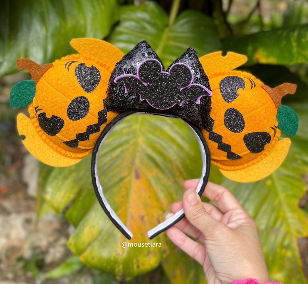Disney Ears Mickey Ears | Fall Stitch Pumpkin Jack O’ Lantern Halloween ...