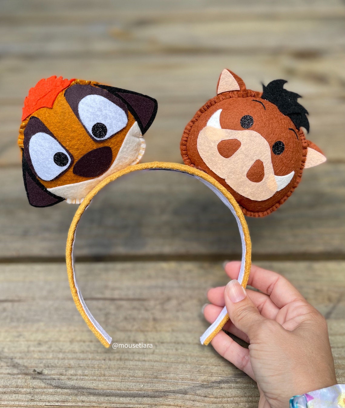 Mickey Ears Rey León Pumba Timon Mouse Ears No Bow Headband Tsum Tsum ...