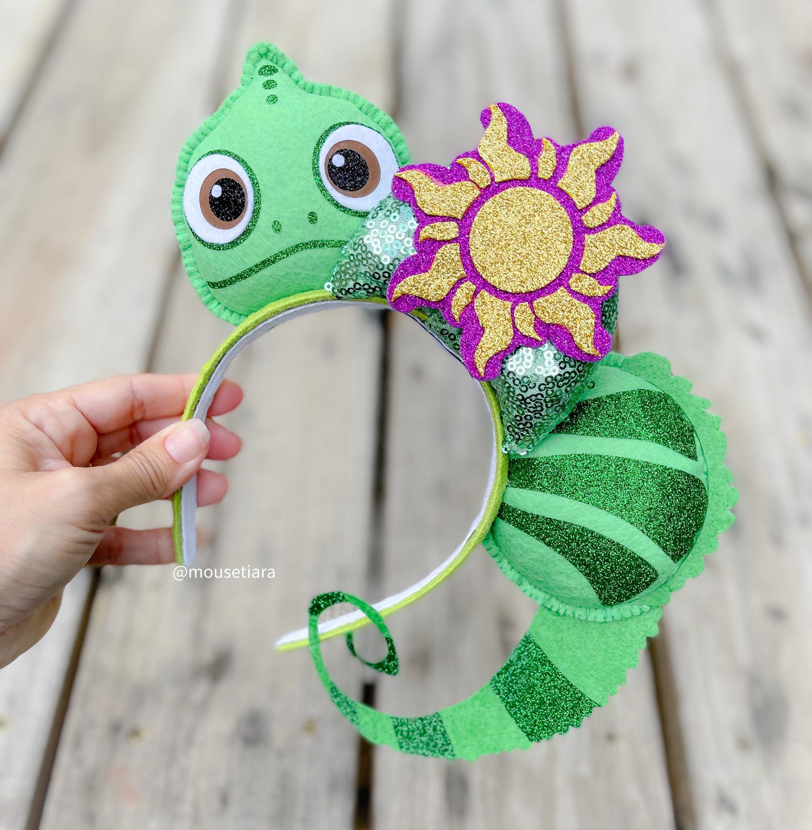 Mickey Ears Tangled Pascal the Chameleon Inspired Mickey Mouse - Etsy