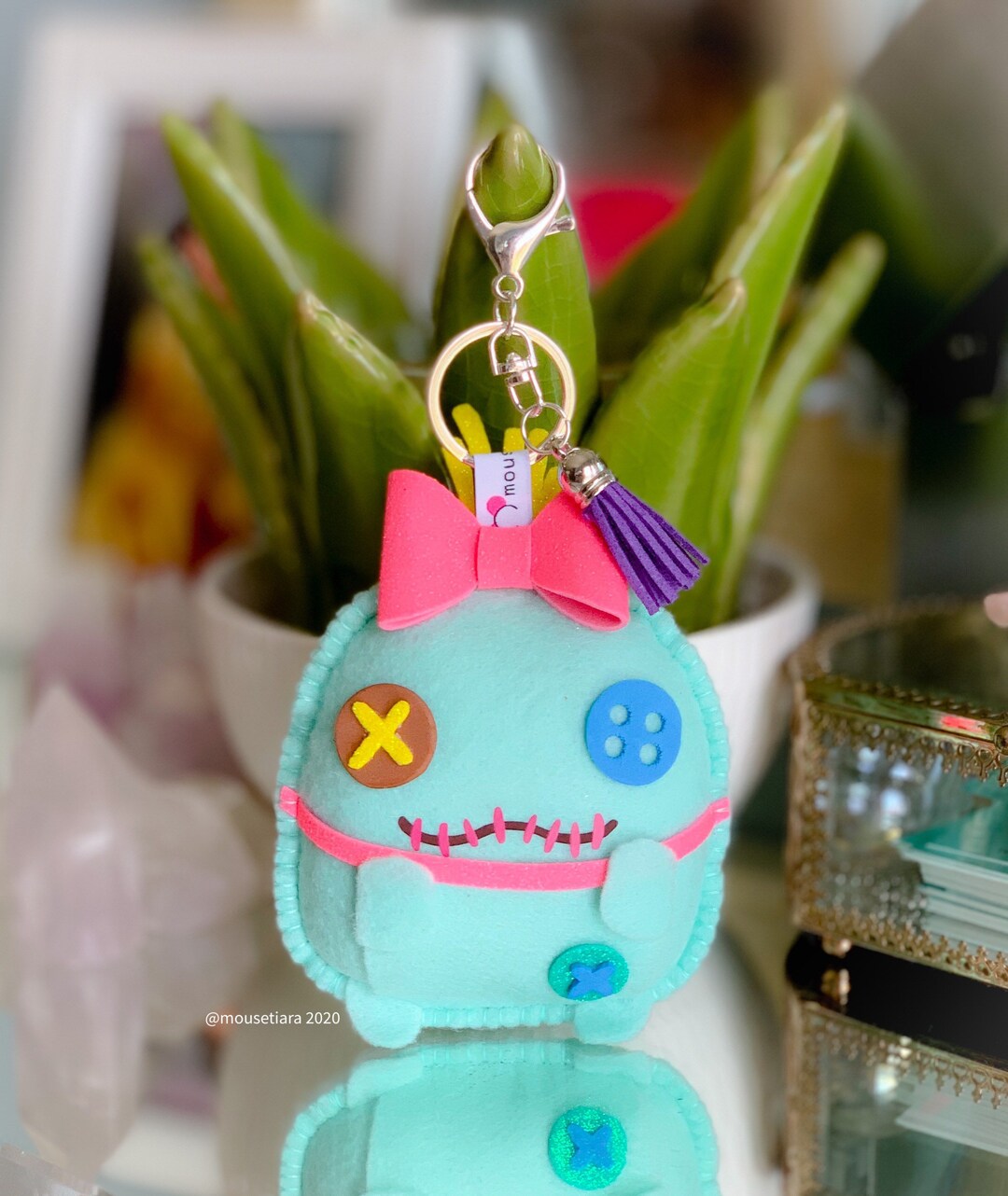 Cute Kawaii Plushies Lilo and Stitch , Hand Made Scrump Keychain ...
