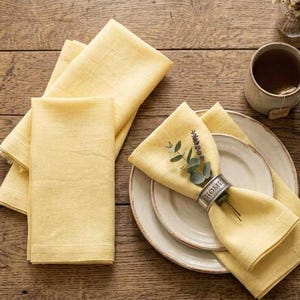 Verschiedene Farben Bio-Baumwolle Servietten Hochzeit Stonewashed ...