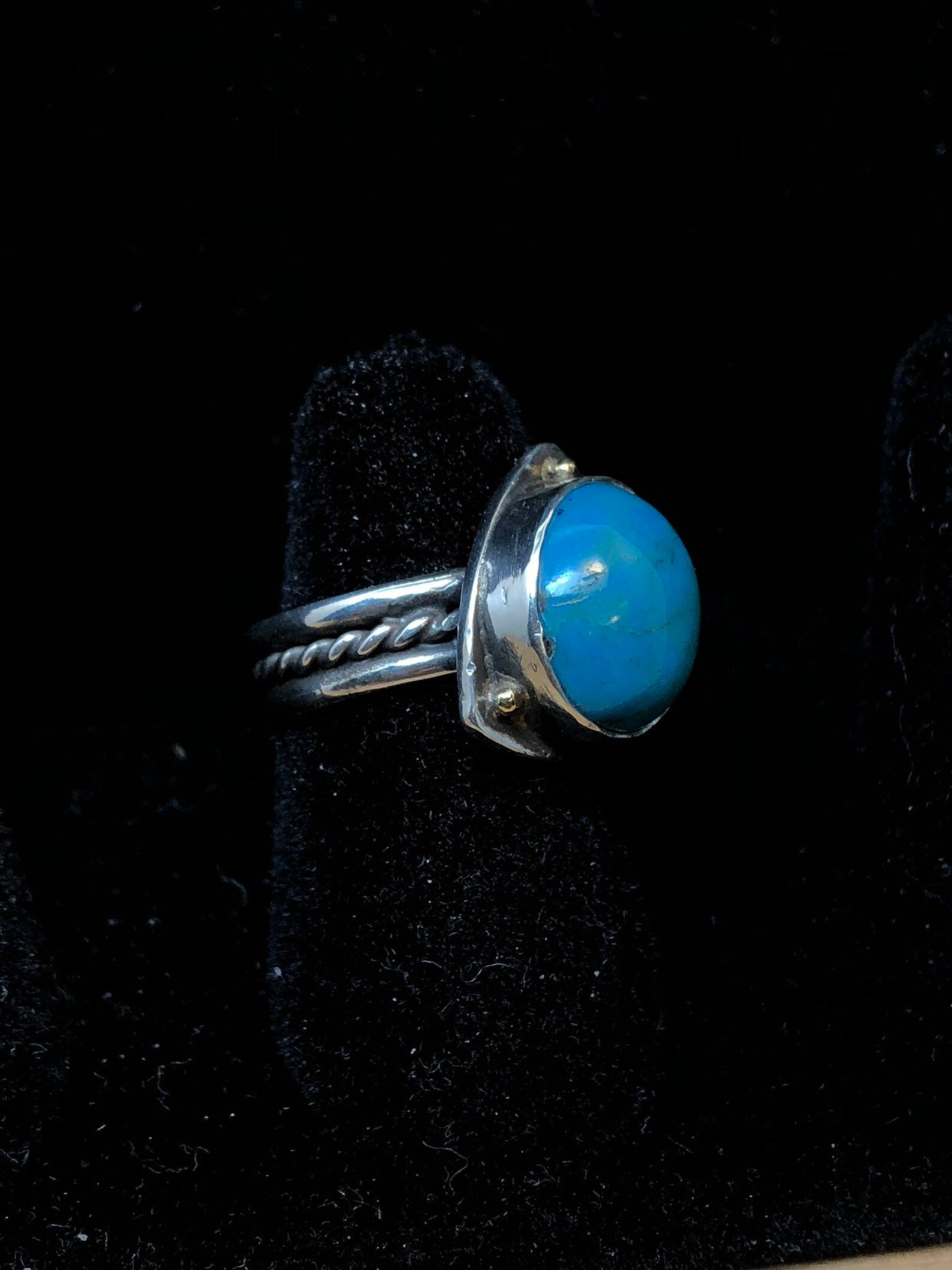 Turquoise Beauty. Beautiful Clear Blue Stone Set in Sterling on a ...