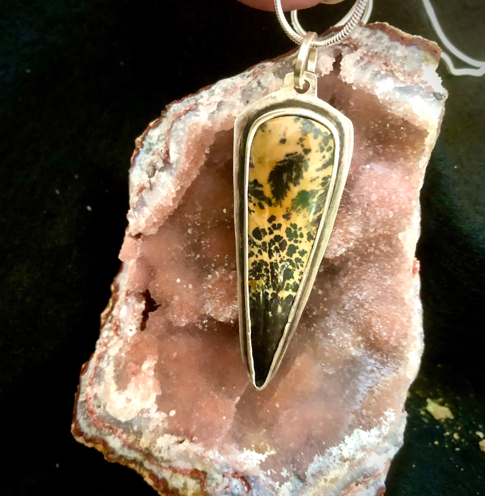 Dendritic Jasper Set Dagger Style in Sterling Sterling Silver. - Etsy