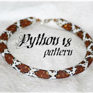 Python 18 Bead Crochet Rope Necklace Pdf Snake Skin Pattern, Beading ...