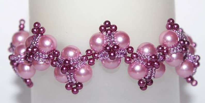 Romance Pearl Bracelet Beading Pattern (PDF Tutorial) - Etsy