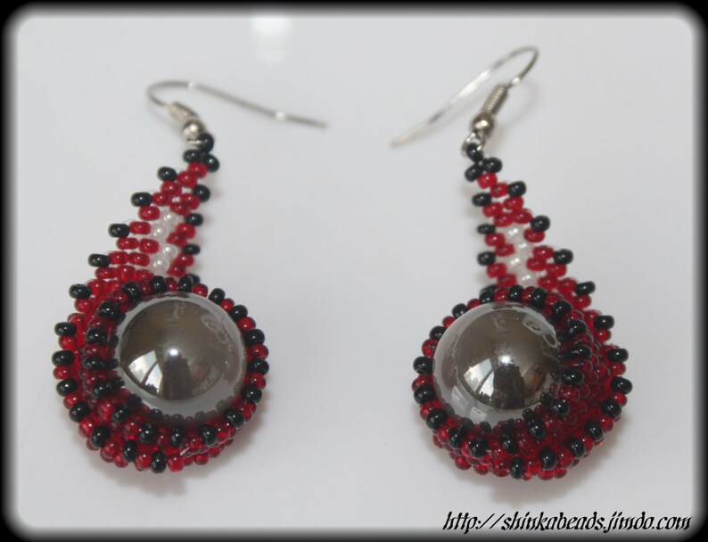 Beaded Bezel Earrings Beading Pattern Tutorial PDF - Etsy