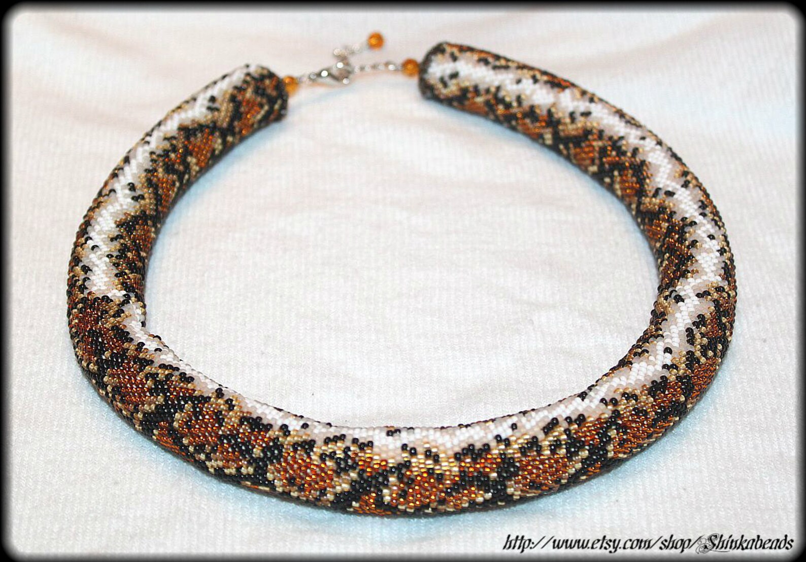 Python Snake Skin Bead Crochet Rope Necklace Pattern Pdf - Etsy