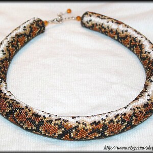 Python Snake Skin Bead Crochet Rope Necklace Pattern Pdf - Etsy