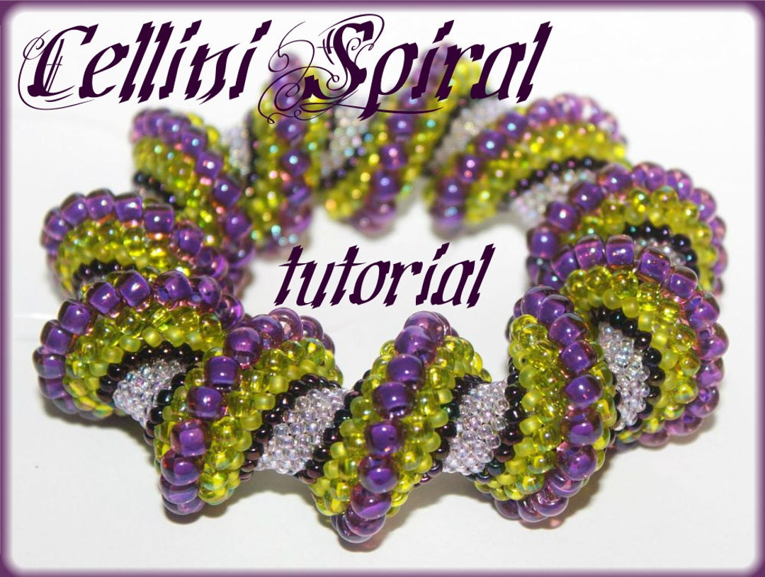 Cellini Spiral Twist Tubural Peyote Beading Pattern PDF Bracelet or ...