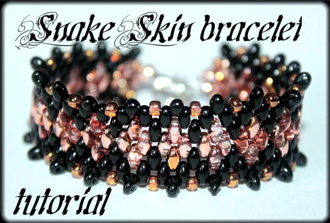 Snake Skin Bracelet Beading Pattern PDF Bracelet Beading Pattern ...