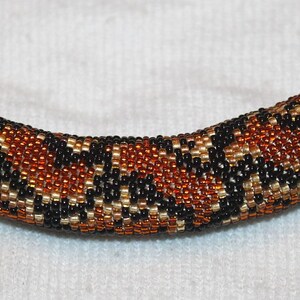 Python Snake Skin Bead Crochet Rope Necklace Pattern Pdf - Etsy