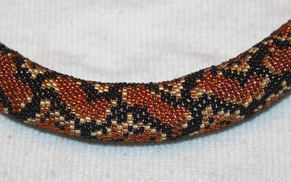 Python Snake Skin Bead Crochet Rope Necklace Pattern Pdf - Etsy