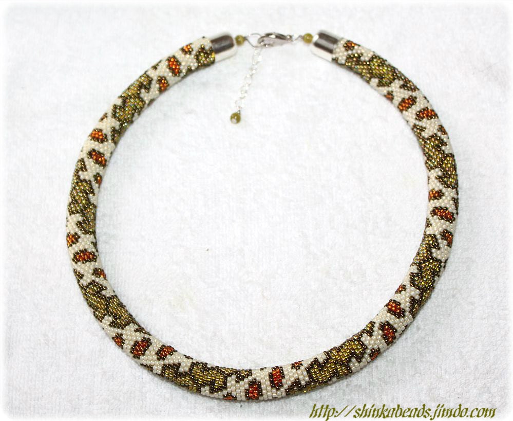 Colorful geometric bead crochet rope necklace or bracelet | Etsy