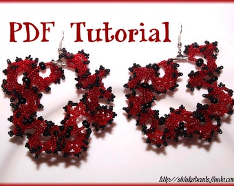 Beaded Bezel Earrings Beading Pattern Tutorial PDF | Etsy