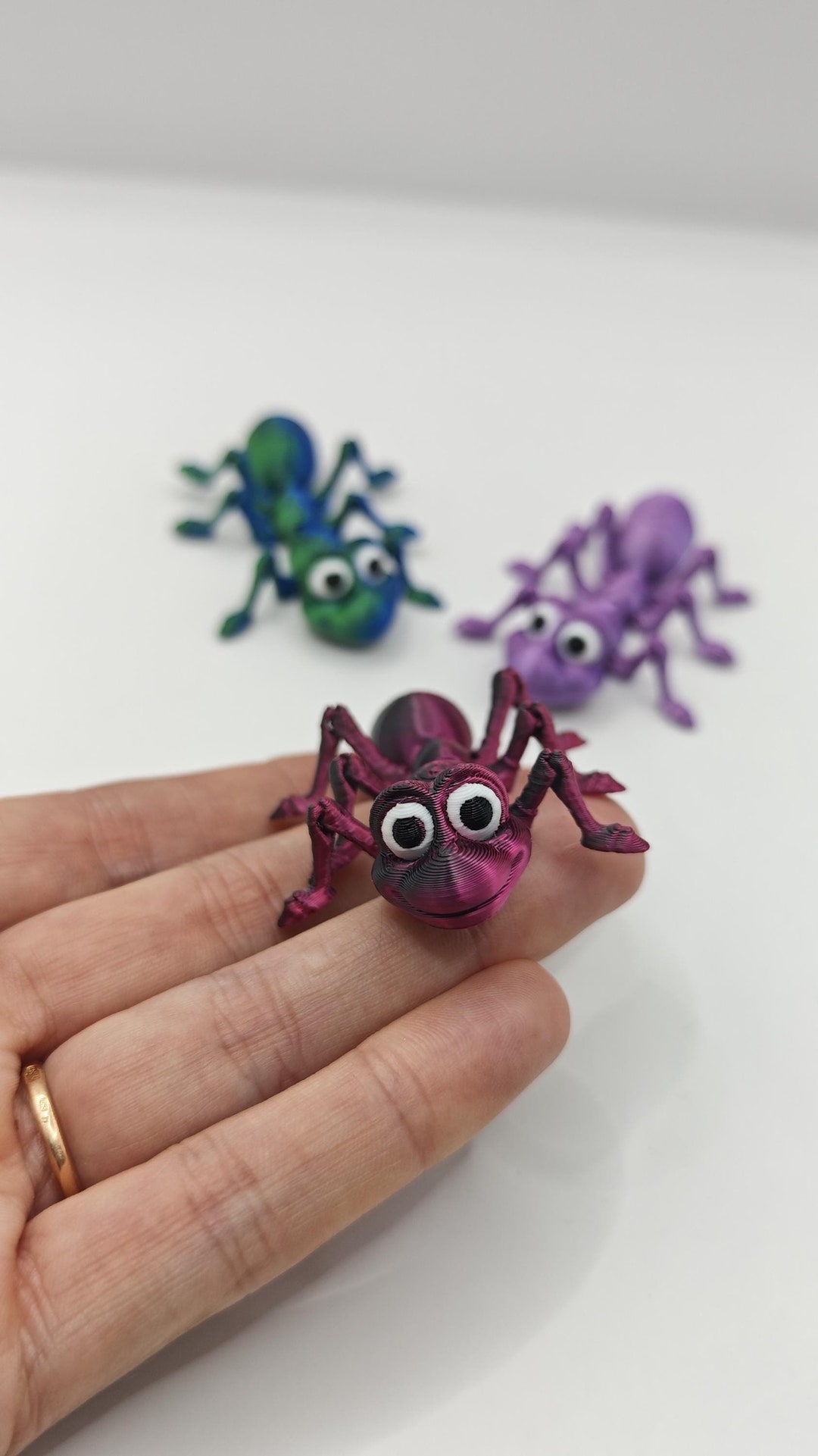 A Set of 3 Colorful 3D Cute, Flexible Ants Fridge Magnets, Refrigerator ...