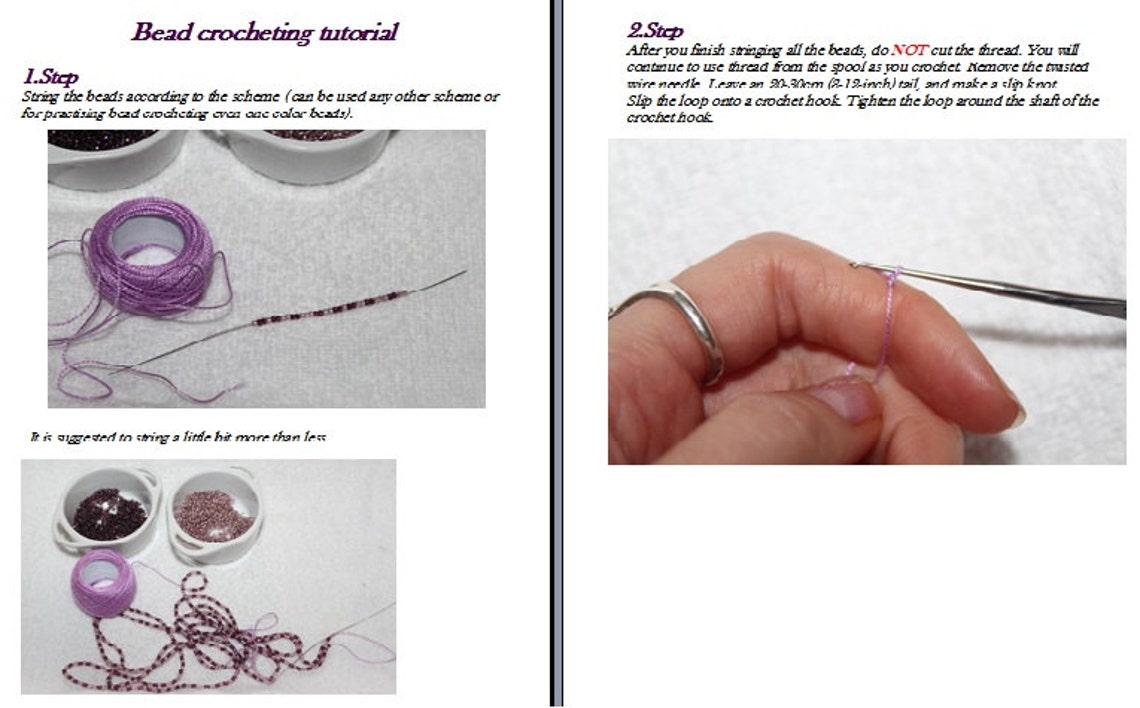 Learn HOW to BEAD CROCHET With a Simple Pattern of a Bracelet or a ...