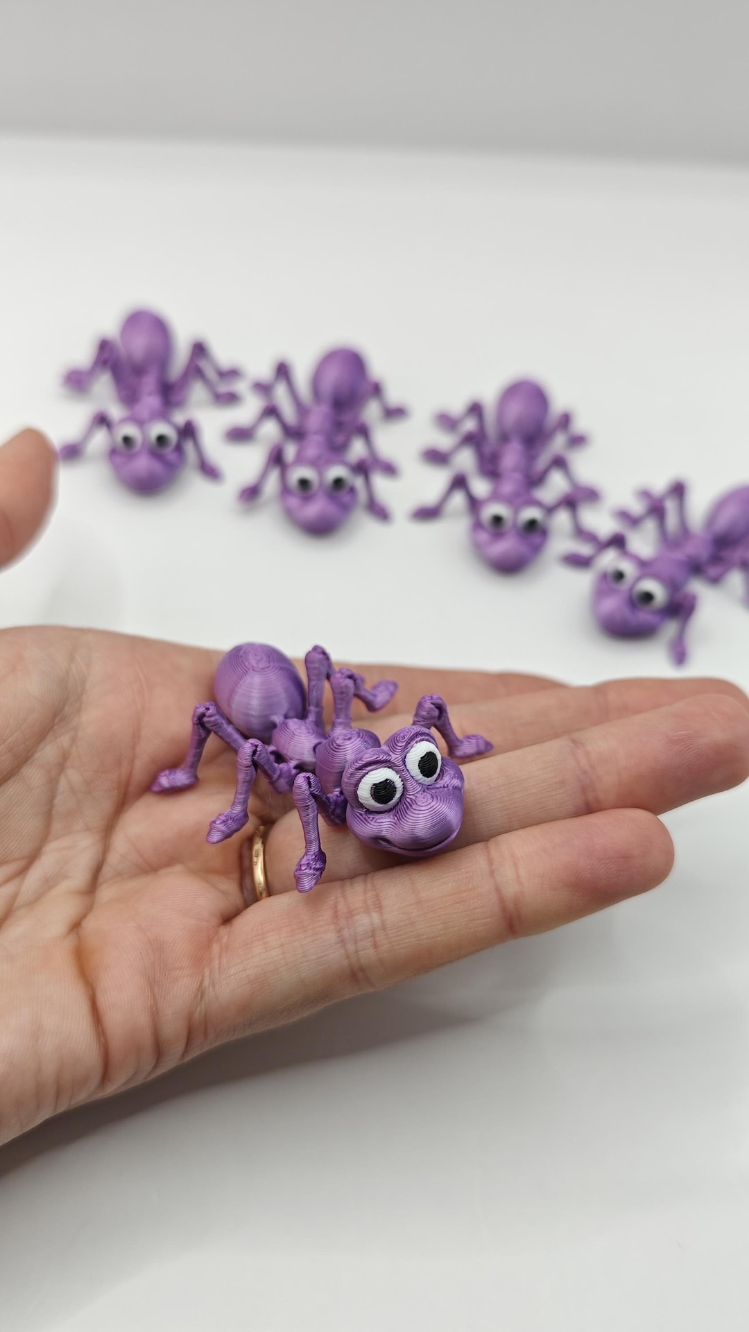 A Set of 5 Light Purple 3D Cute, Flexible Ants Fridge Magnets ...