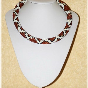 Python 18 Bead Crochet Rope Necklace Pdf Snake Skin Pattern, Beading ...