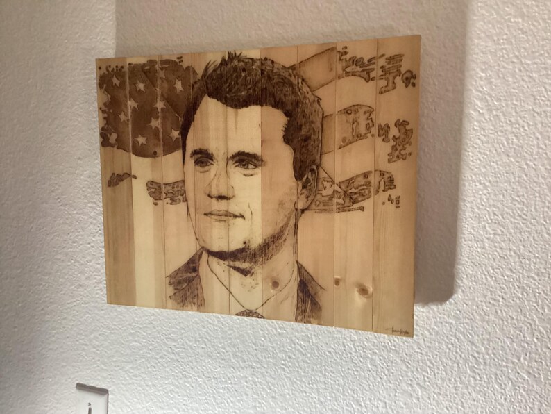 Charlie Kirk Wood Art - Etsy