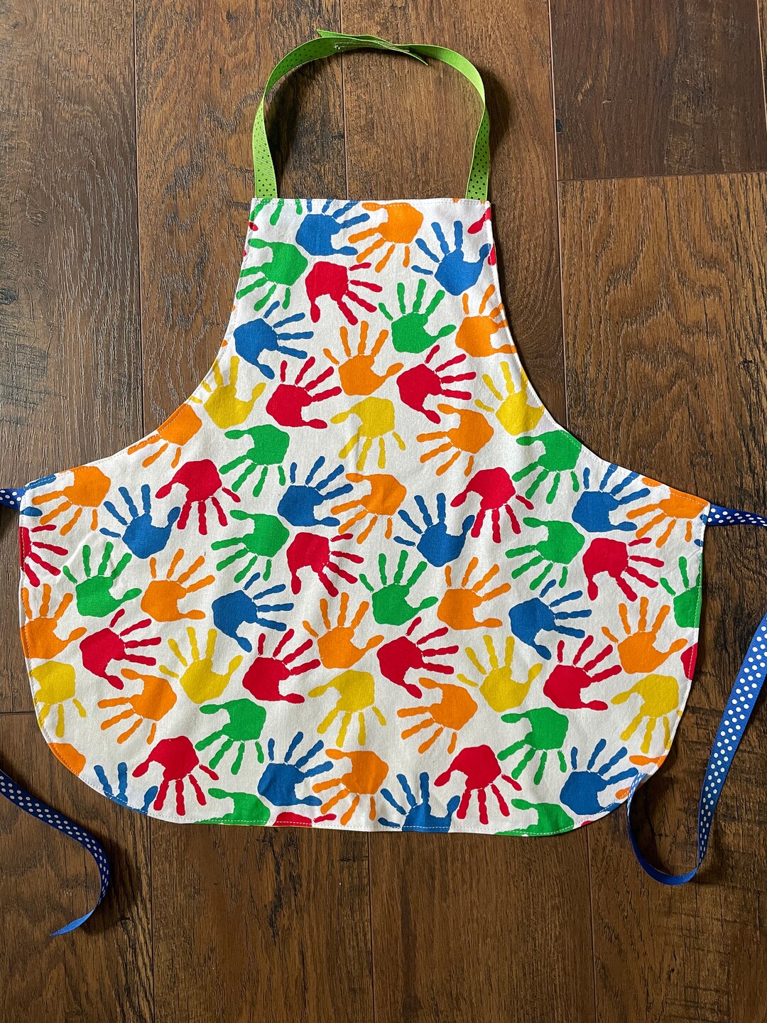 Kids Reversible Apron - Child Apron - Art Apron - Hand Print Fabric ...