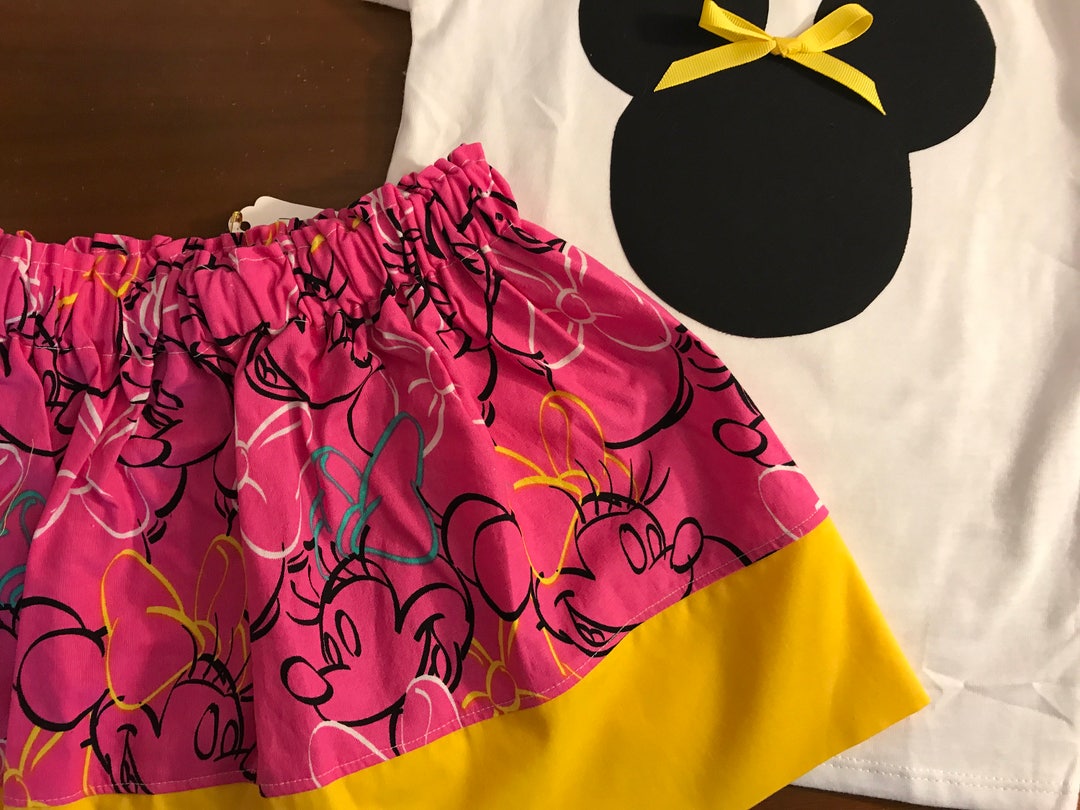 Minnie Mouse Skirt - Disney Skirt - Mouse Shirt - Mickey Skirt - Mouse ...