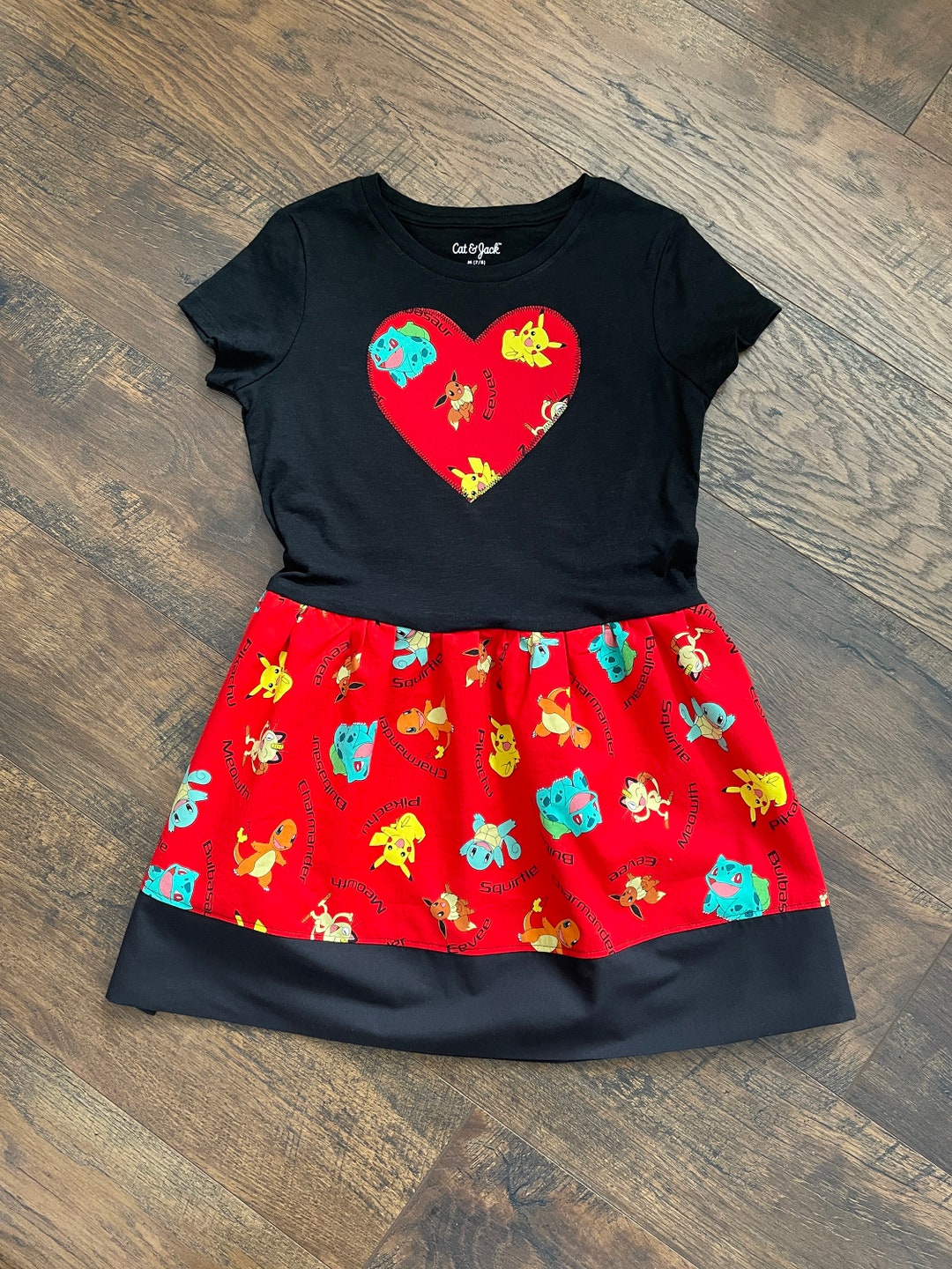 Girls Pokemon Dress, Pokemon Birthday Party Dress, Knit Dress, Girls ...