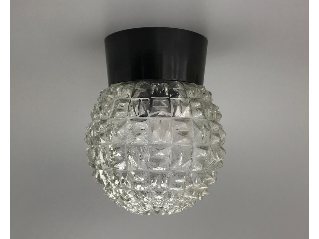 Mid-century Diamond Cut Flush Mount | Wall Light | Sconce | Ceiling ...