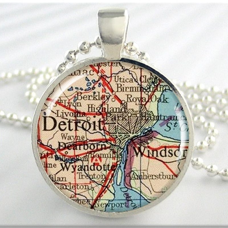 Map Necklace - Etsy