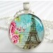 Paris Art Pendant, Paris France Jewelry, Eiffel Tower Necklace, Picture ...