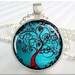 Turquoise Tree Pendant Resin Necklace Tree of Life Jewelry - Etsy