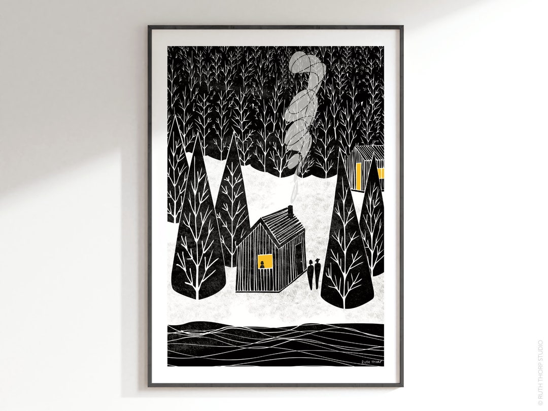 Cabin Art Print: A4, A3, A2, A1 - Etsy