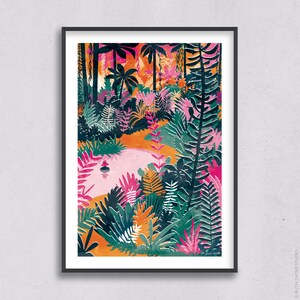 Paradise Found Art Print: A4, A3, A2, A1 | Bright and Colourful Home ...