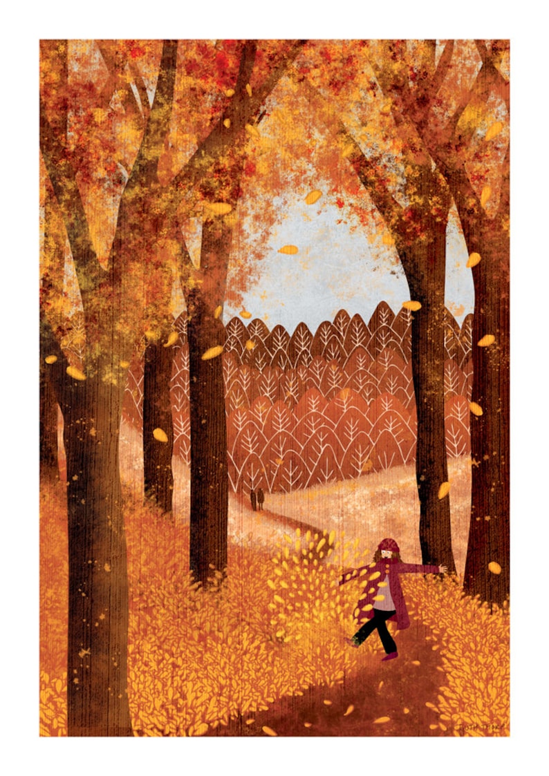 Autumn Art Print: A4 A3 A2 A1 | Etsy