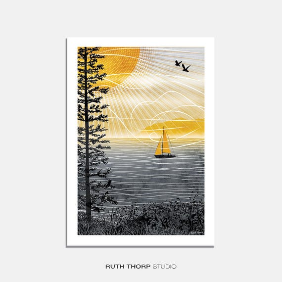 Summer Long Art Print: A4 A3 A2 A1 | Etsy