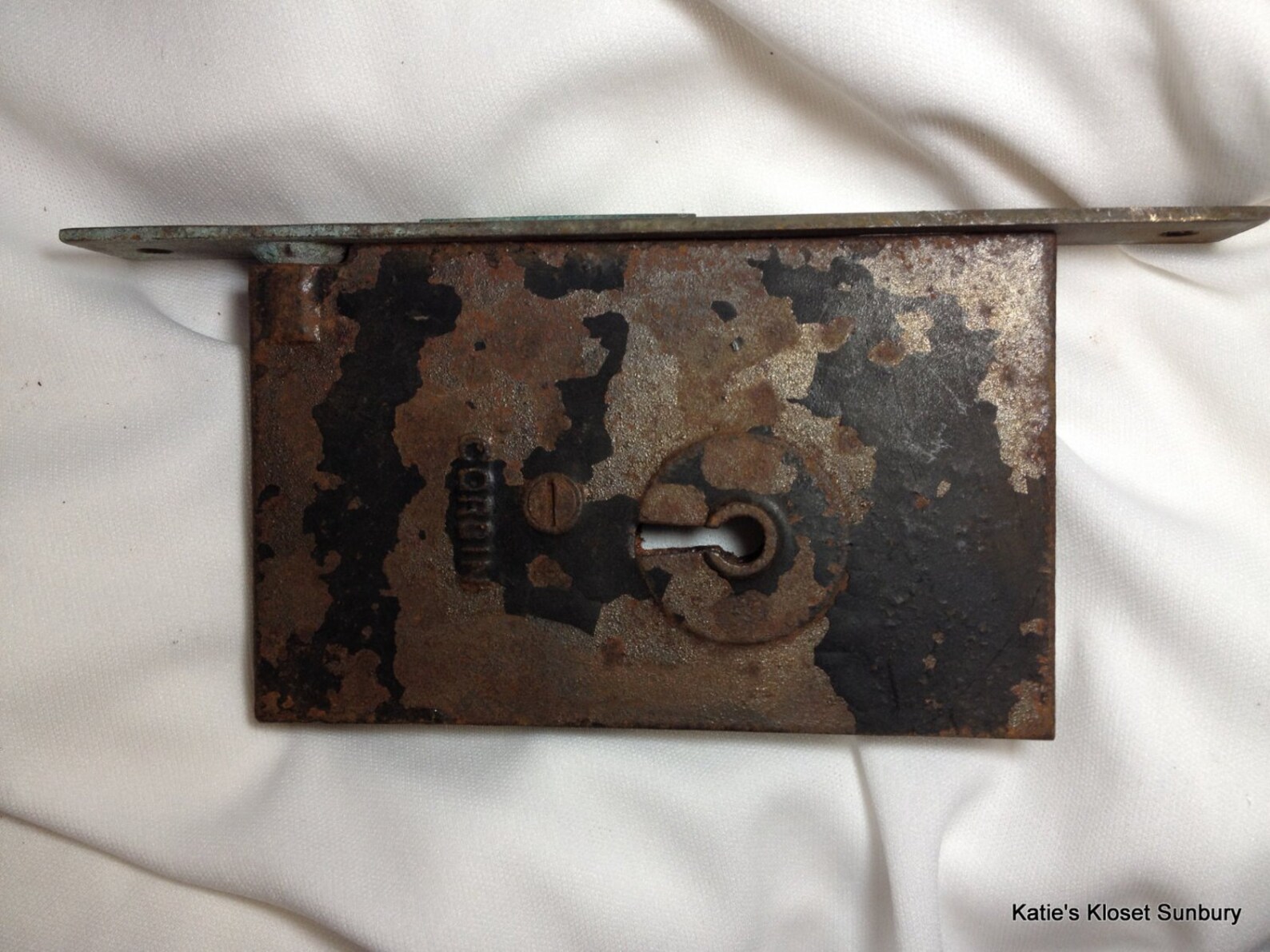 Vintage Metal and Brass Corbin Lock Set - Etsy