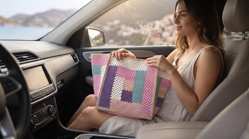 Trellis Stitch Crochet Beach Bag Pattern, Crochet Tote Bag Pattern ...
