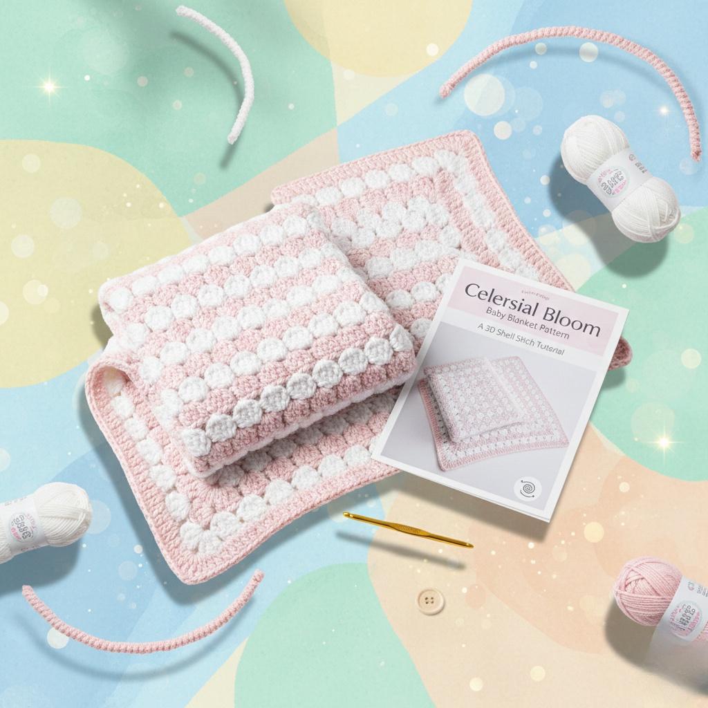 Crochet Baby Blanket Pattern | 3D Shell Stitch, Beginner Friendly (PDF ...