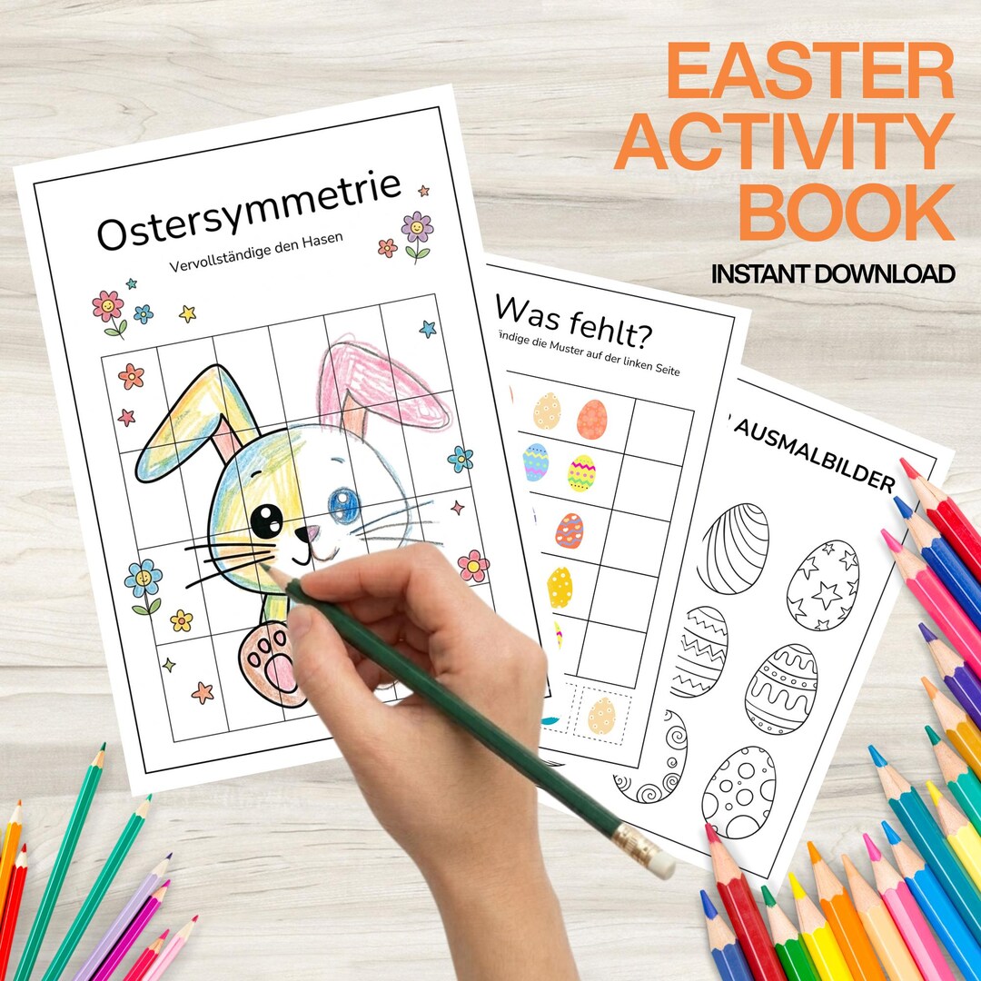 Easter Activity Book for Kids | Puzzles, Mazes & Coloring Pages PDF ...