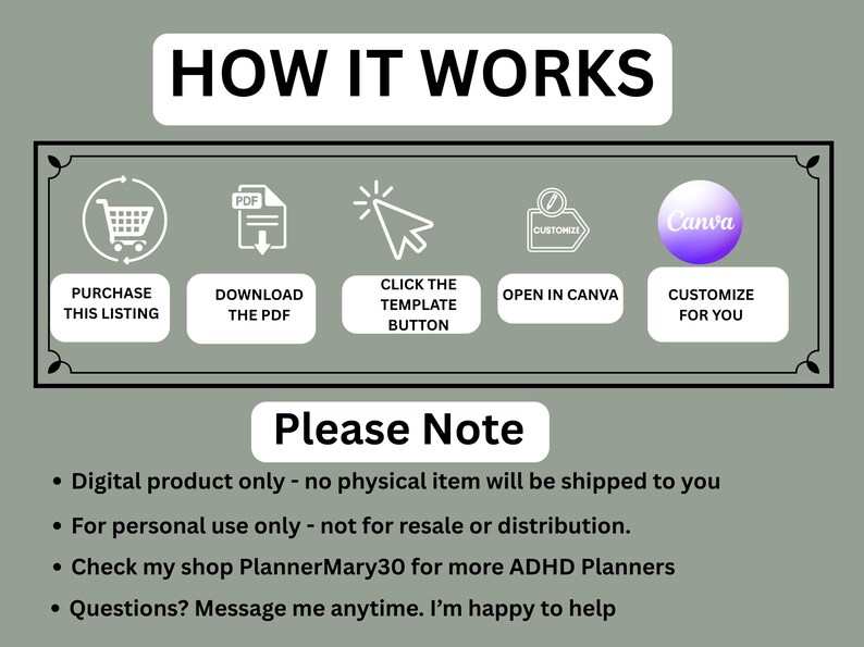 ADHD Brain Dump | Triage Task Planner for Adults | 3-page Colorful ...