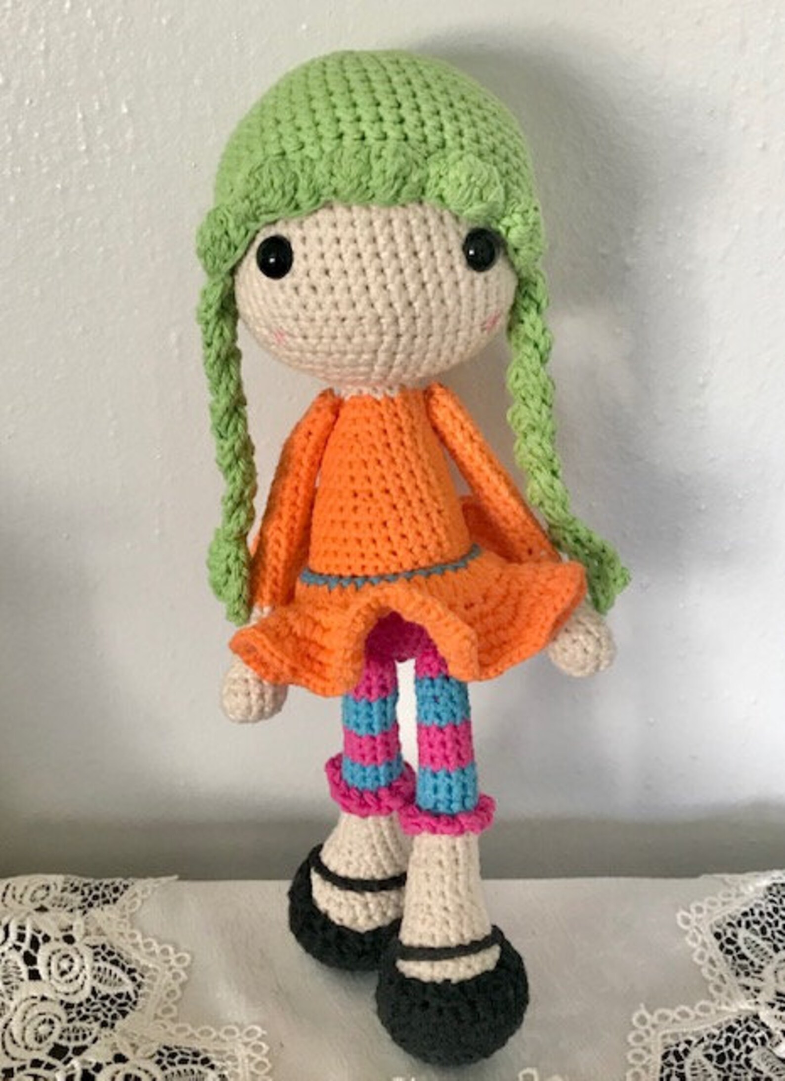 Amigurumi Art Doll amigurumi knitted doll crochet girl nursery | Etsy