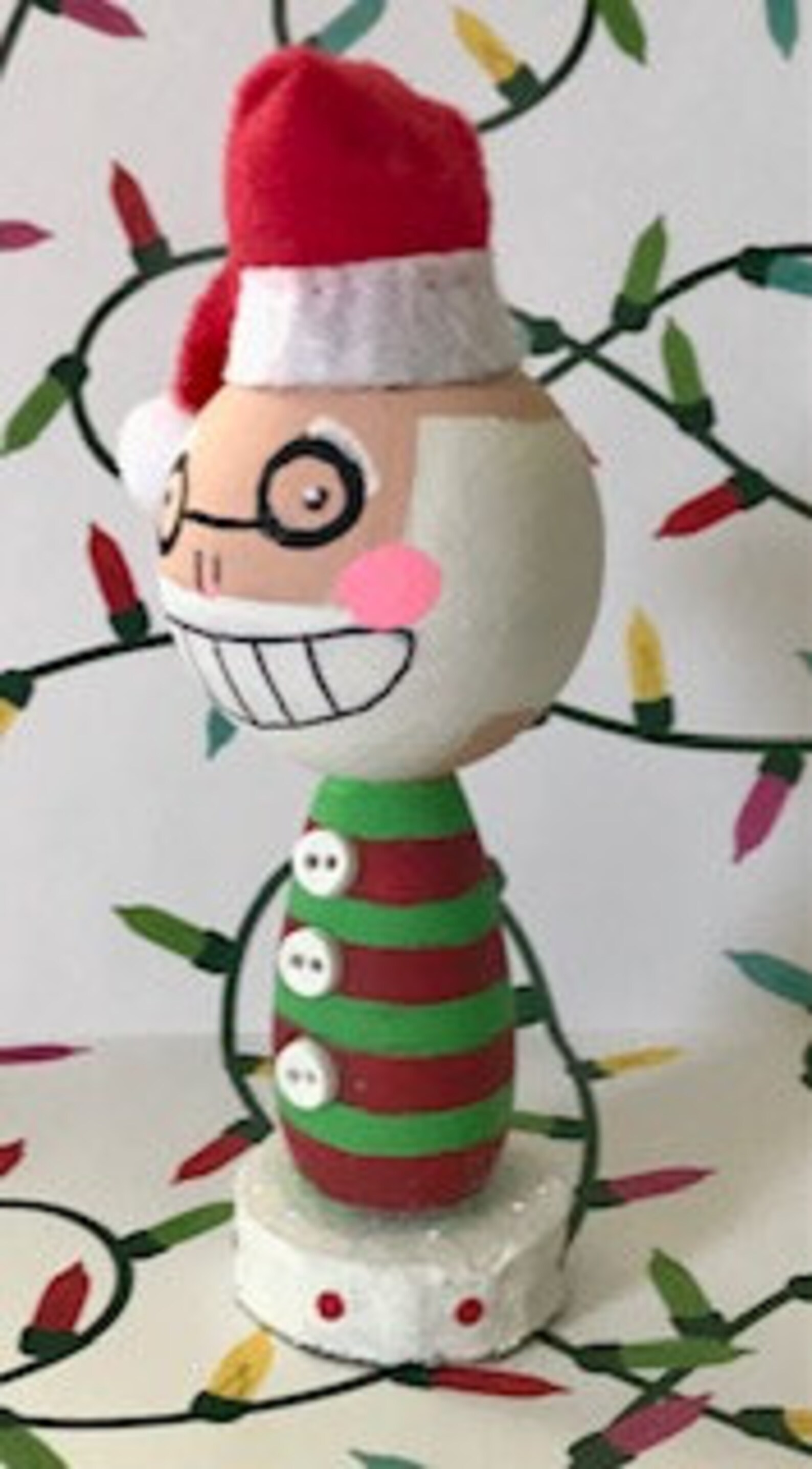 SANTA CLAUS Figurine Wooden Santa Figure Cute Santa Claus - Etsy