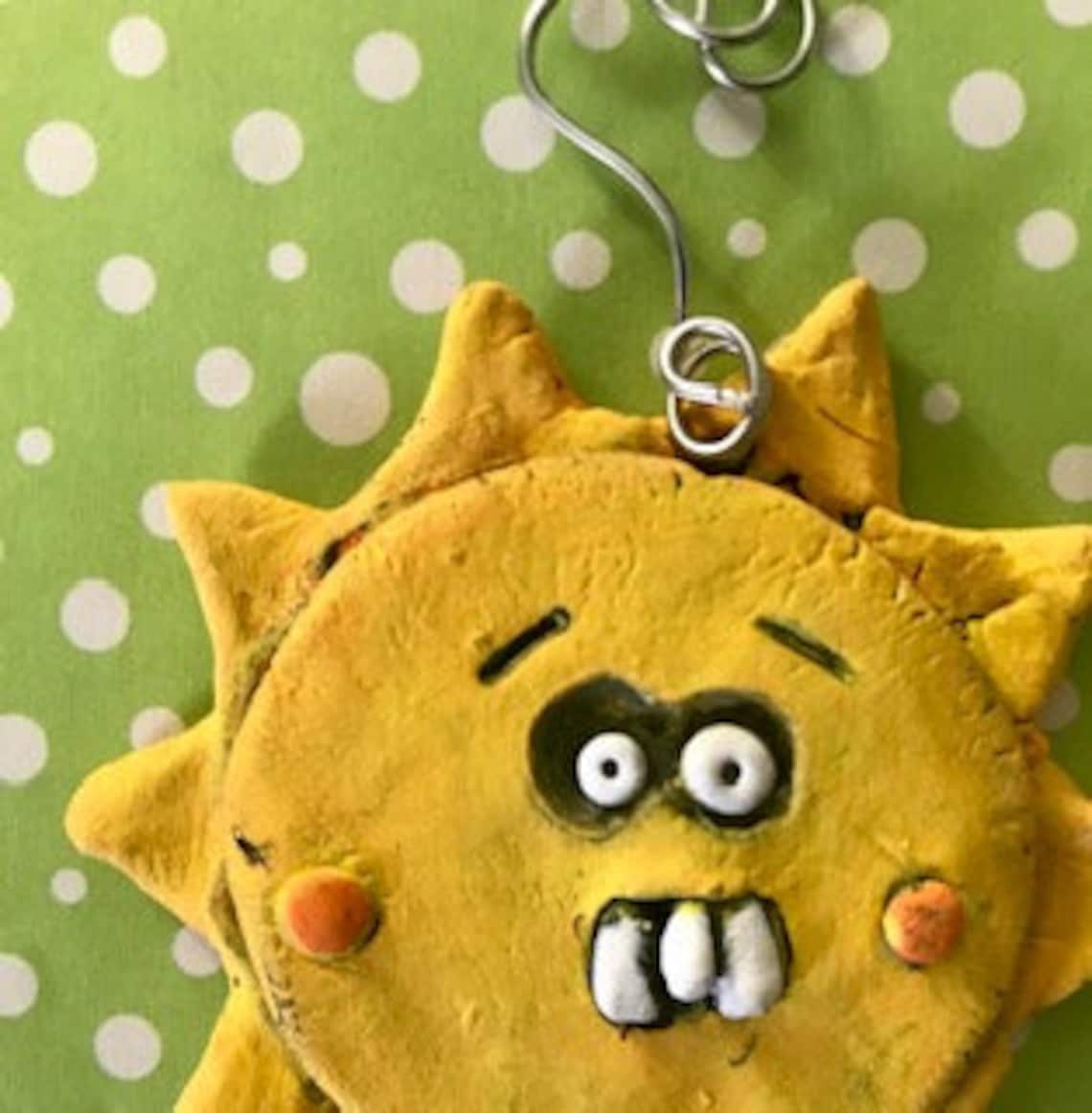 SUN Ornament Figurine Ceramic Sun Figurine Clay Figure Ooak - Etsy