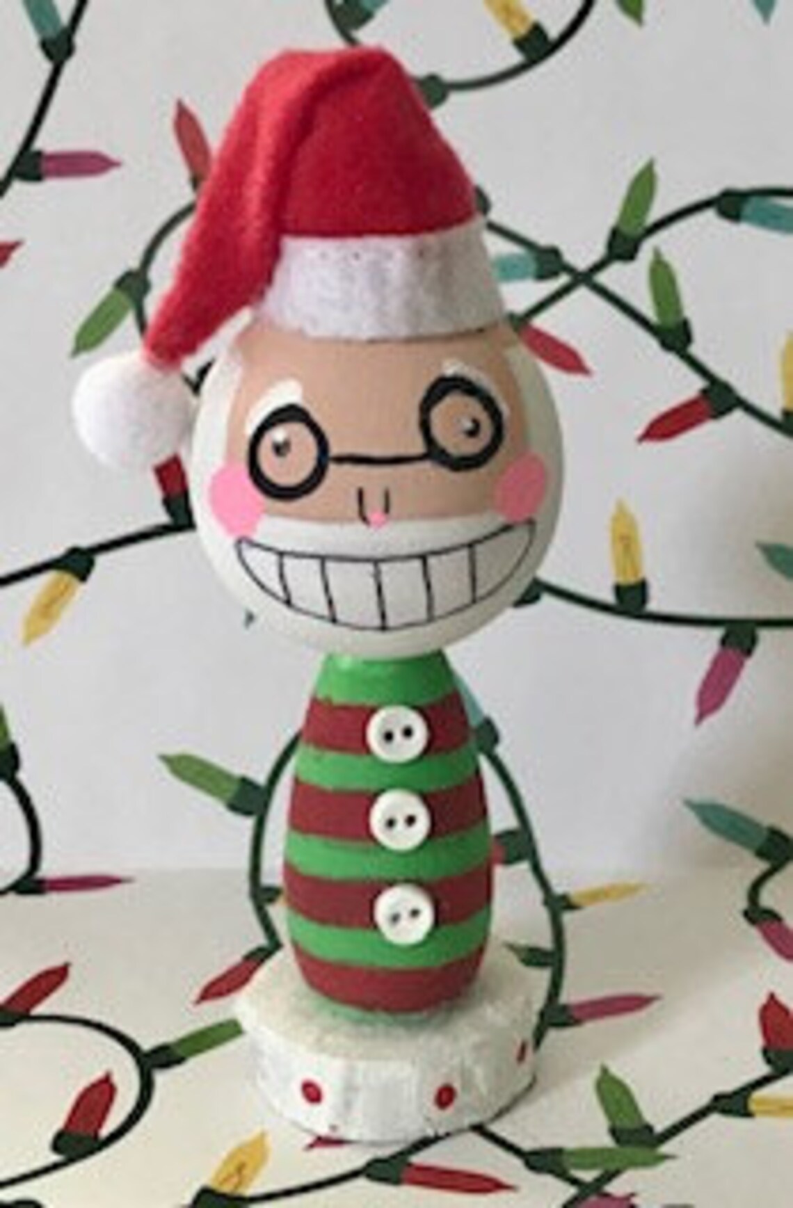 SANTA CLAUS Figurine Wooden Santa Figure Cute Santa Claus - Etsy