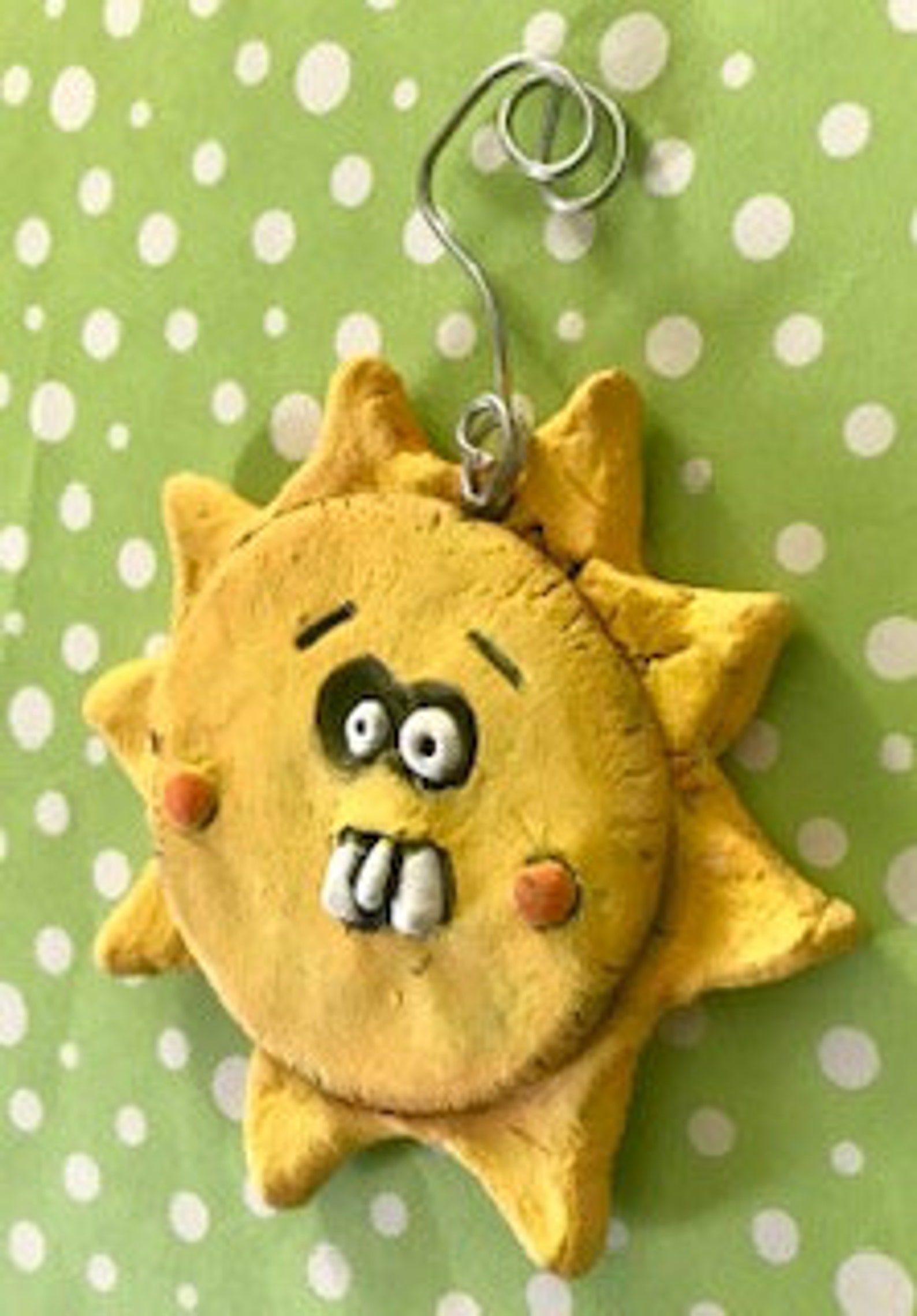 SUN Ornament Figurine Ceramic Sun Figurine Clay Figure Ooak - Etsy